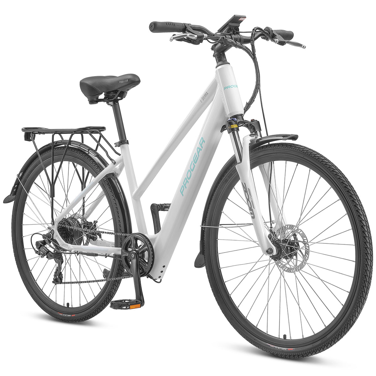 Progear Bikes E-Sierra Hybrid E-Bike Ladies 700c*17" in Whisper White ...